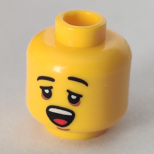 LEGO PART 3626bpr0884 Minifig Head Sleepyhead, Dual Sided, Eyebrows ...