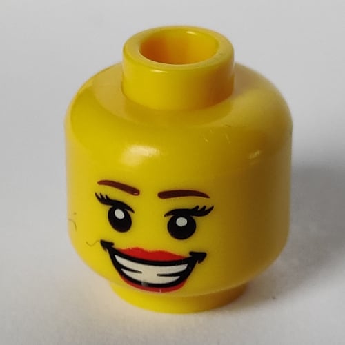 LEGO PART 3626bpr0941 Minifig Head Bride, Large Red Lips, Open Mouth ...