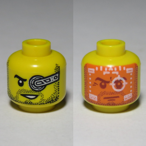 LEGO PART 3626bpr0942 Minifig Head Galaxy Patrol, Dual Sided, Beard ...