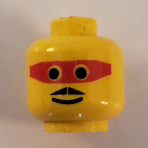 LEGO PART 3626bpr9965 Minifig Head, Mask Red with Eyeholes and ...