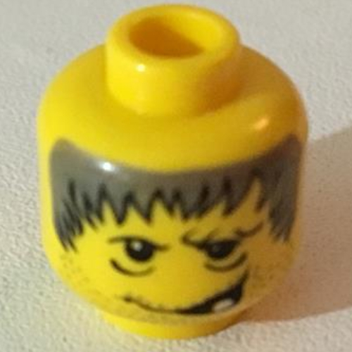 LEGO PART 3626bpr0297 Minifig Head Hunchback, Gray Spiky Hair, Stubble ...