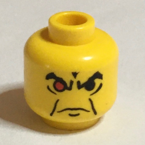 LEGO PART 3626bpr0358 Minifig Head Ogel, Angry Eyebrows and 1 Red Eye ...