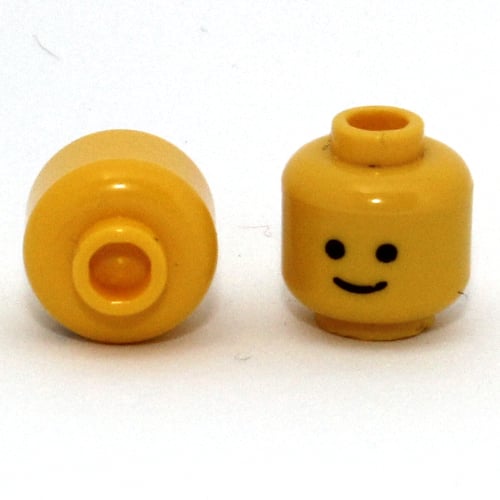LEGO PART 3626cpr0001 Minifig Head Standard Grin Print [Hollow Stud ...