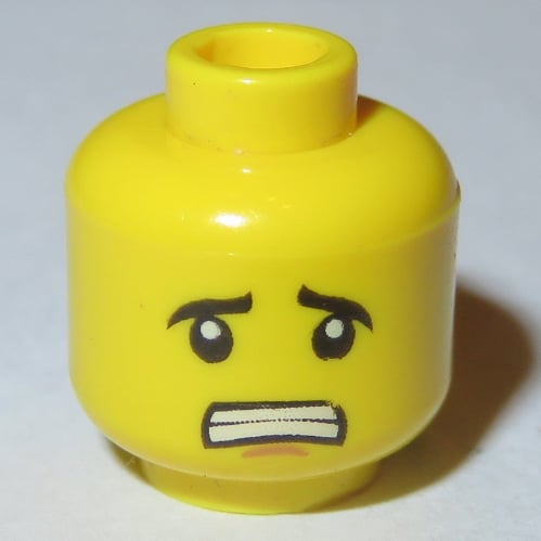 LEGO PART 3626cpr0866 Minifig Head Lloyd, Dual Sided, Thin Smirk ...