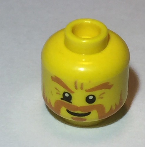 LEGO PART 3626cpr0929 Minifig Head, Dark Orange Bushy Beard and ...