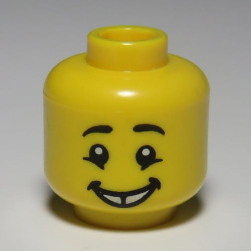 LEGO PART 3626cpr1238 Minifig Head Holiday Elf, Eyebrows, Cheek Lines ...