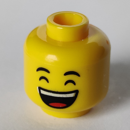LEGO PART 3626cpr1294 Minifig Head Emmet, Open Lopsided Smile ...