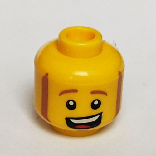 LEGO PART 3626cpr1329 Minifig Head Ice Cream Mike, Sideburns, Open ...