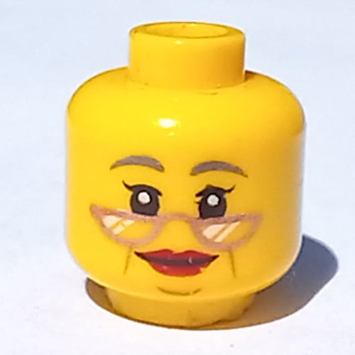 LEGO PART 3626cpr1343 Minifig Head Ma Cop, Copper Glasses, Gray ...