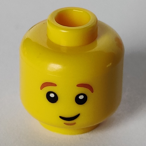 LEGO PART 3626cpr1476 Minifig Head Piggy Guy, Dark Orange Eyebrows ...
