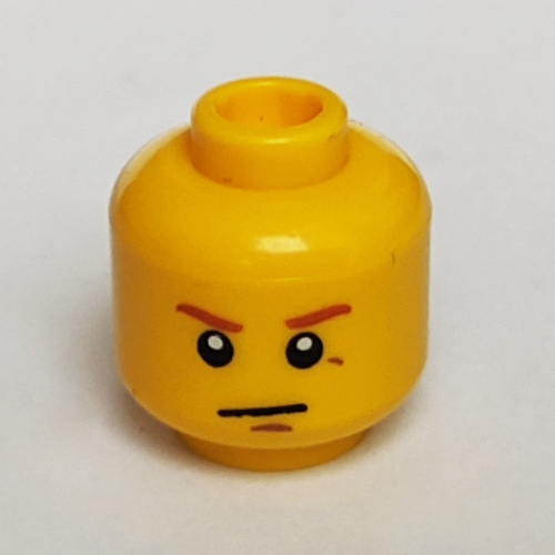 LEGO PART 3626cpr1489 Minifig Head Max Burns, Dark Orange Eyebrows ...