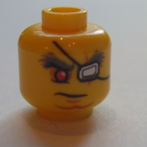 LEGO PART 3626cpr1501 Minifig Head Psyclone, Dual Sided, Red Eye ...