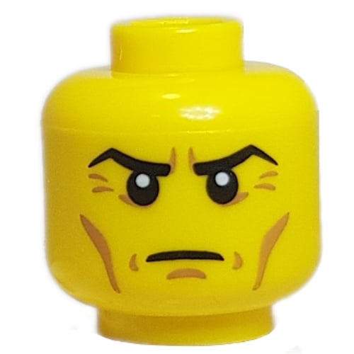 LEGO PART 3626cpr1547 Minifig Head Sheriff, Stern Eyebrows, Crow's Feet ...