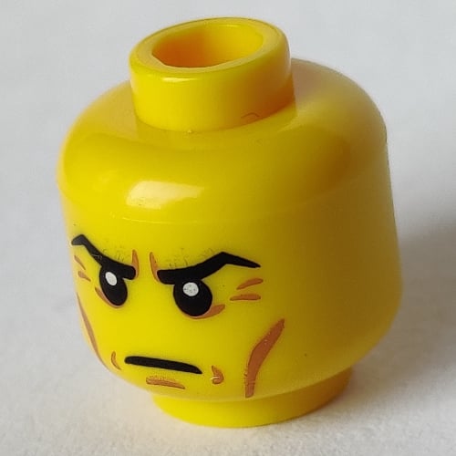 LEGO PART 3626cpr1547 Minifig Head Sheriff, Stern Eyebrows, Crow's Feet ...