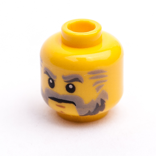 LEGO PART 3626cpr1559 Minifig Head, Beard Gray with Gray Eyebrows ...