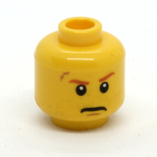 LEGO PART 3626cpr1631 Minifig Head Max Burns, Dark Orange Eyebrows ...