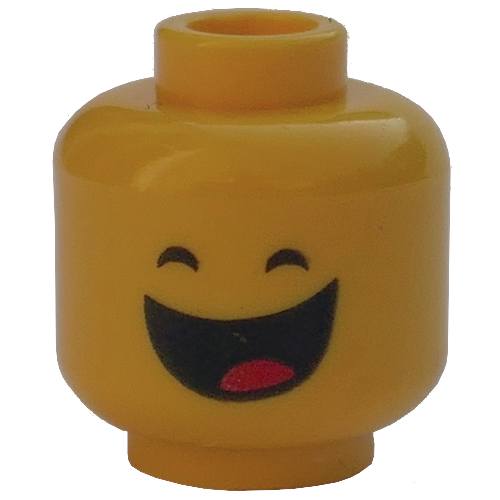 LEGO PART 3626cpr1645 Minifig Head Benny, Dual Sided, Closed Eyes ...