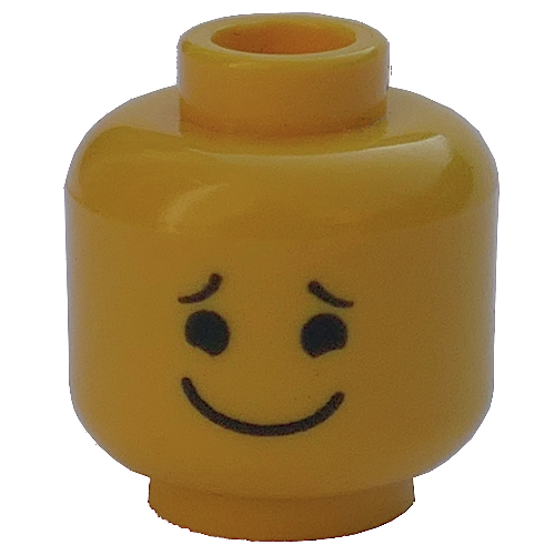 LEGO PART 3626cpr1645 Minifig Head Benny, Dual Sided, Closed Eyes ...