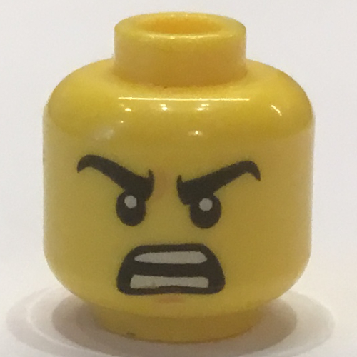 LEGO PART 3626cpr1782 Minifig Head Clay, Thick Eyebrows, Orange Chin ...