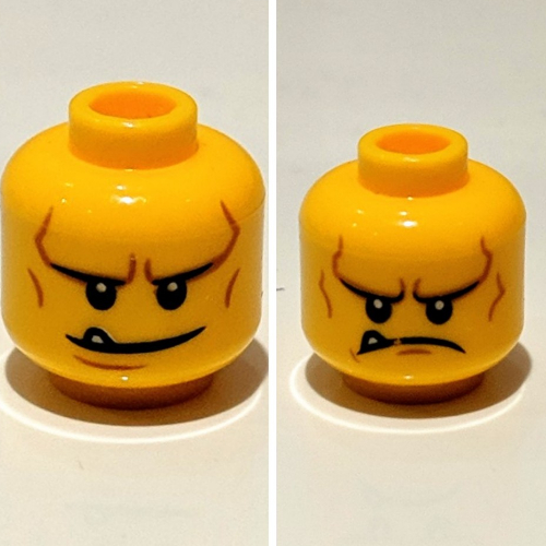 LEGO PART 3626cpr1784 Minifig Head Axl, Dual Sided, Smile with Tooth ...