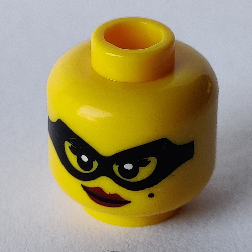 LEGO PART 3626cpr1829 Minifig Head Jewel Thief, Black Eye Mask, Beauty ...