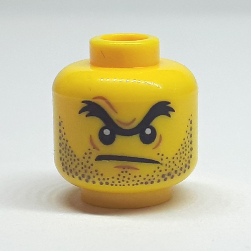 LEGO PART 3626cpr1970 Minifig Head Sky Pirate, Unibrow, Angry, Stubble ...