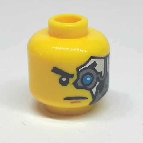 LEGO PART 3626cpr1973 Minifig Head Zane, Mechanical Left Eye Print ...