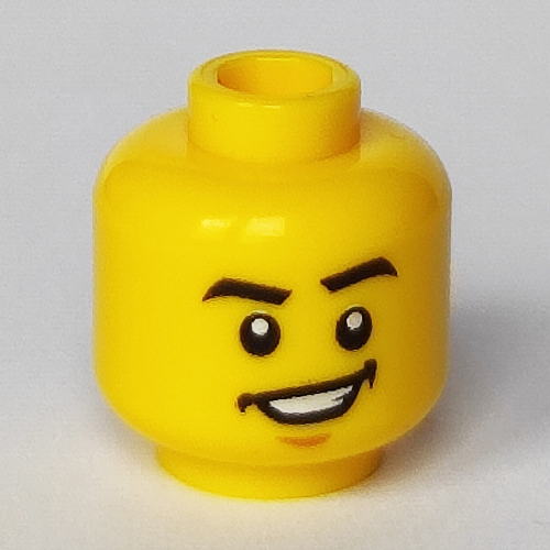 LEGO PART 3626cpr1974 Minifig Head Dareth, Eyebrows, Wide Smile, Chin ...