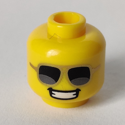 LEGO PART 3626cpr2536 Minifig Head Firework Guy, Smile/Grin, Full Teeth ...