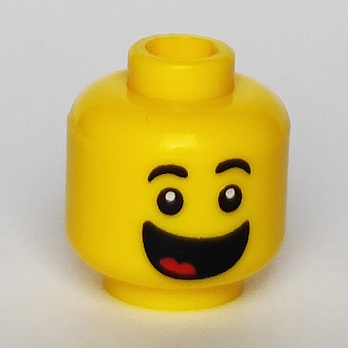 LEGO PART 3626cpr2542 Minifig Head Birthday Cake Guy, Surprised Happy ...