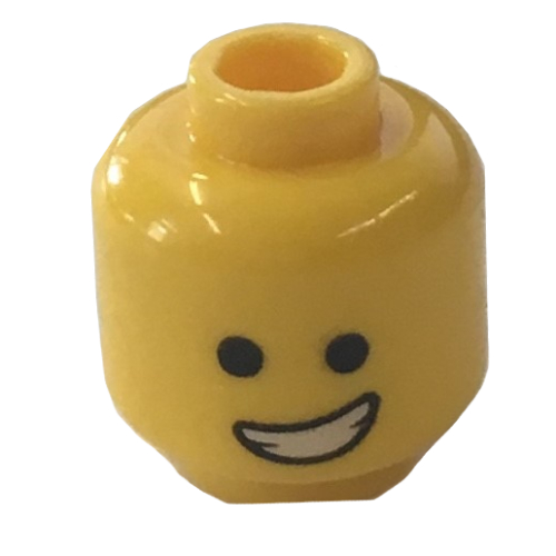 LEGO PART 3626cpr2755 Minifig Head Emmet, Dual Sided, Open Smile with ...