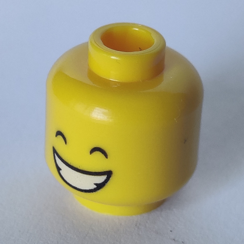 LEGO PART 3626cpr2802 Minifig Head Emmet, Wide Smile with Closed Teeth ...