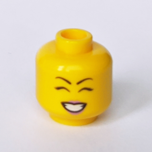 LEGO PART 3626cpr2837 Minifig Head Crayon Girl, Dual Sided, Eyebrows ...