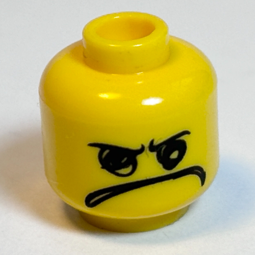 LEGO PART 3626cpr2870 Minifig Head Bad Cop (Scribble Cop), Silver ...