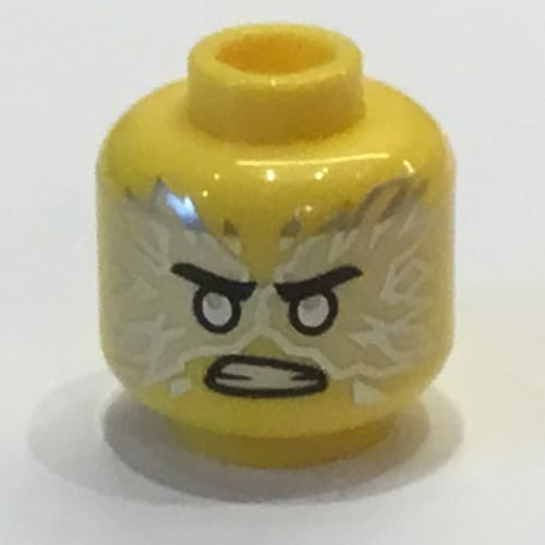 LEGO PART 3626cpr2937 Minifig Head Jay, Light Bluish Gray Eyes, White ...