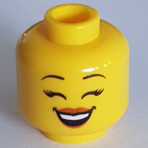 LEGO PART 3626cpr2951 Minifig Head, Peach Lips, Open Eyes / Closed Eyes ...