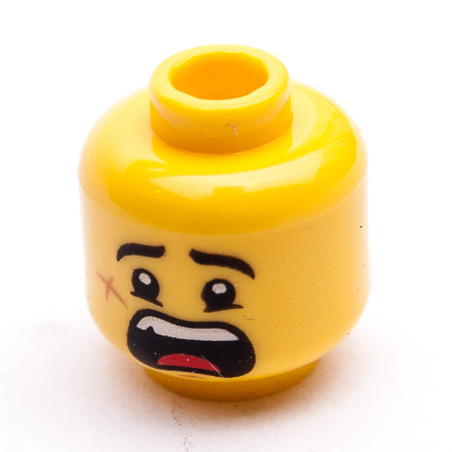 LEGO PART 3626cpr3012 Minifig Head Jack Davids, Eyebrows, Scar on Cheek ...