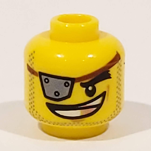 LEGO PART 3626cpr3031 Minifig Head Metalbeard, with Metal Eyepatch ...