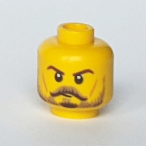 LEGO PART 3626cpr3176 Minifig Head Tournament Knight, Dark Brown ...