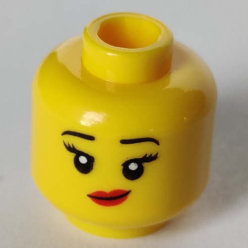 LEGO PART 3626cpr3178 Minifig Head Llama Costume Girl, Eyebrows, Red ...