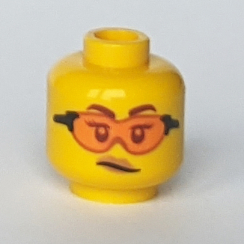 LEGO PART 3626cpr3360 Minifig Head Gracie Goodhart, Trans-Orange ...