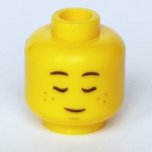 LEGO PART 3626cpr3561 Minifig Head Girl, Eyelashes, Freckles, Open ...
