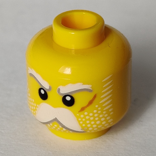 LEGO PART 3626cpr3591 Minifig Head Snow Guardian, Bushy White Eyebrows ...