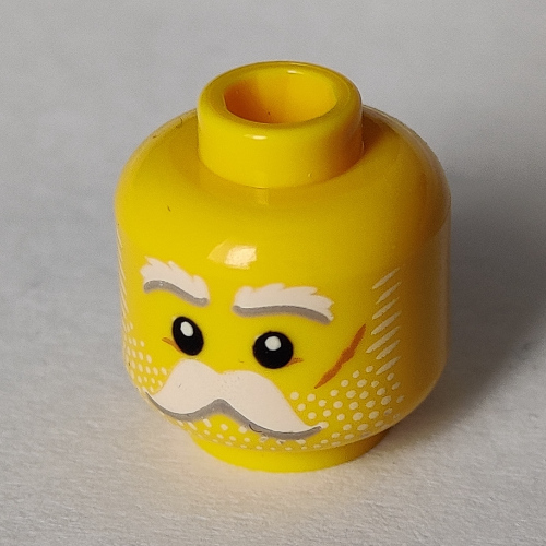LEGO PART 3626cpr3591 Minifig Head Snow Guardian, Bushy White Eyebrows ...