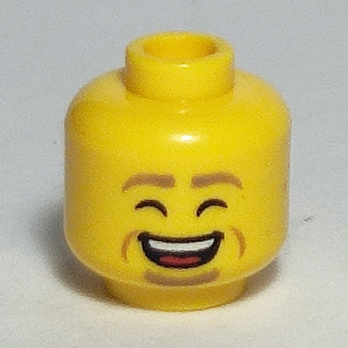 LEGO PART 3626cpr3671 Minifig Head Wylde, Dark Tan Eyebrows and Beard ...