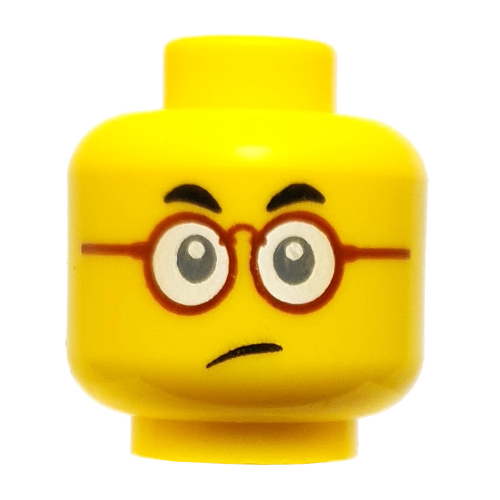 LEGO PART 3626cpr3907 Minifig Head Mr Tang, Eyes Closed with Open Mouth ...