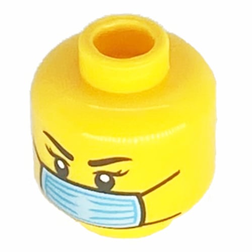 LEGO PART 3626cpr3916 Minifig Head, Happy Smile with Pink Lips / Light ...