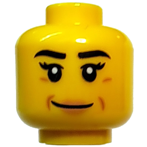 LEGO PART 3626cpr3920 Minifig Head, Dark Orange Wrinkles, Pink Lips ...
