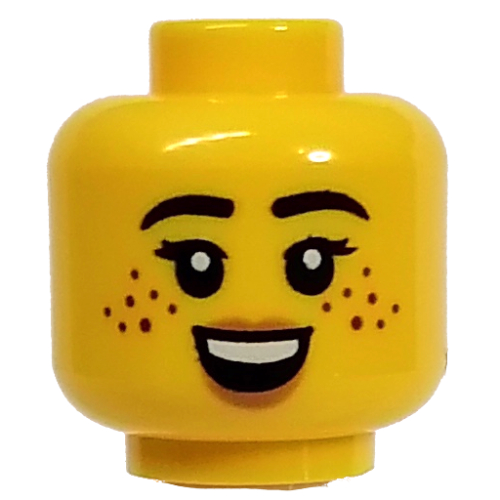 LEGO PART 3626cpr9649 Minifig Head Potter, Freckles, Pink Lips, Nervous ...