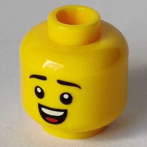 LEGO PART 3626cpr9672 Minifig Head, Happy Open Mouth / Angry with ...